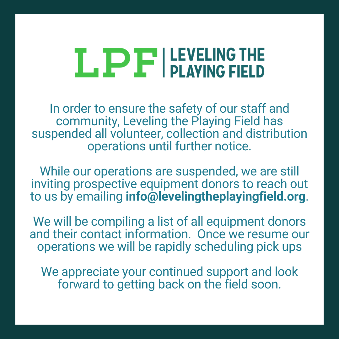 Leveling the Playing Field | Youth Sports Charity | Donate Used Sports ...